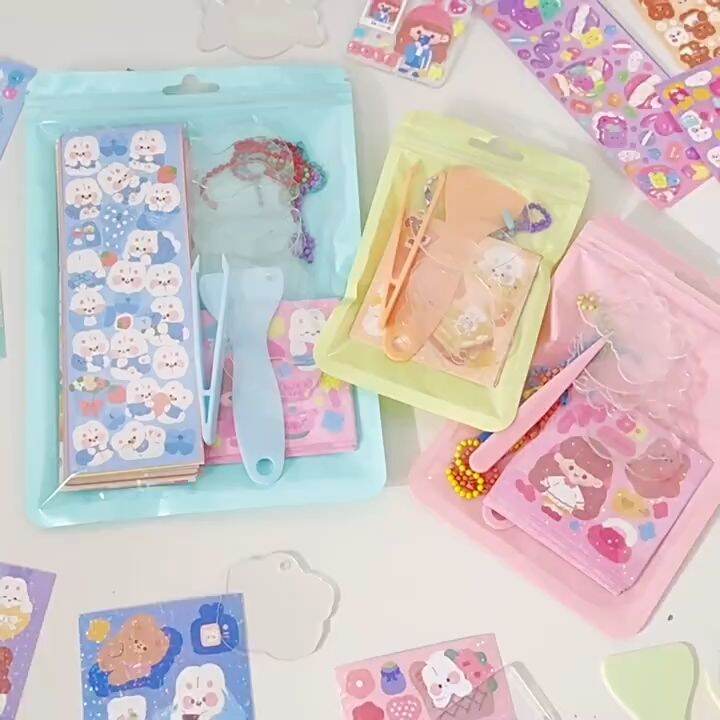 Kids Cute Goo Goo Card Sticker Set DIY Goo Plate Notedbook Goo Card ...