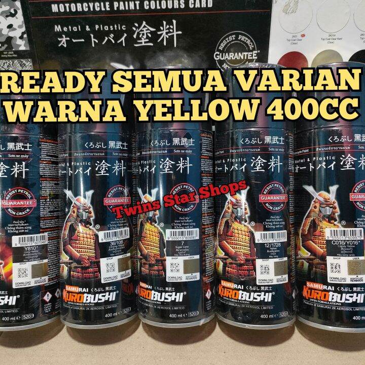 Pilok Pilox Cat Samurai Ready Berbagai Warna Kuning Yellow Glossy ...