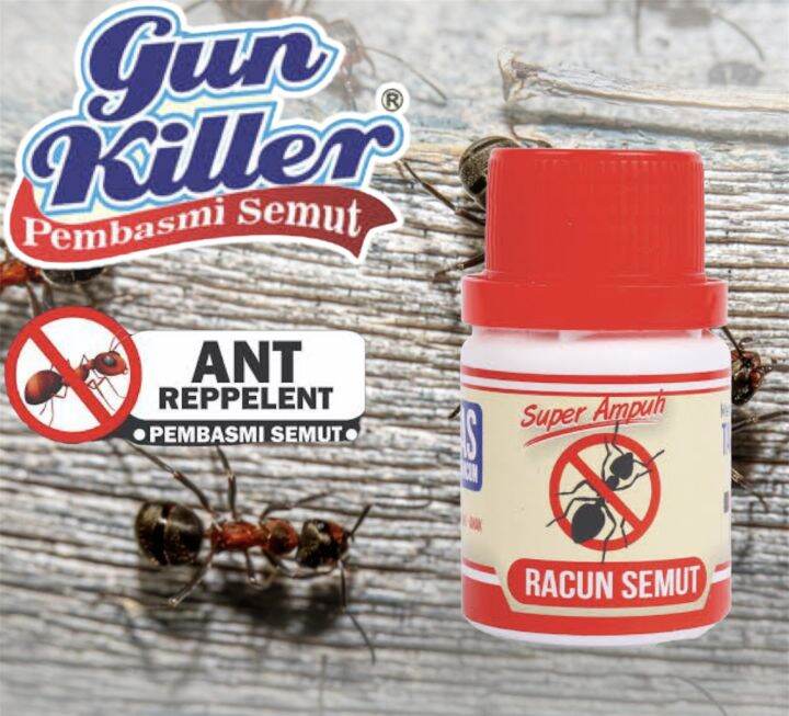 GUN KILLER SEMUT 50GRAM SERBUK PALING AMPUH MEMBASMI SEMUT OBAT RACUN ...