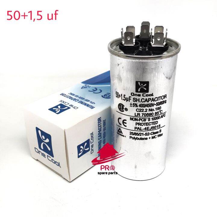 Kapasitor AC 50+1,5 uf 3 Soket - Running Capacitor Air Conditioner 50+1 ...