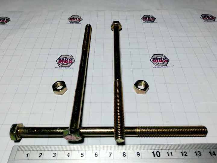 Baut Mur M8 x 140 Kuning / Baut Mur M8 x 140 Hex Kuningan Kunci 12 ...