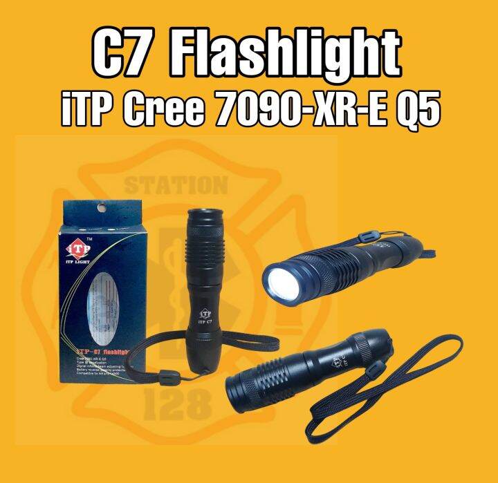 Tactical Flashlight iTP- C7 Cree 7090-XR-E Q5 | Lazada PH