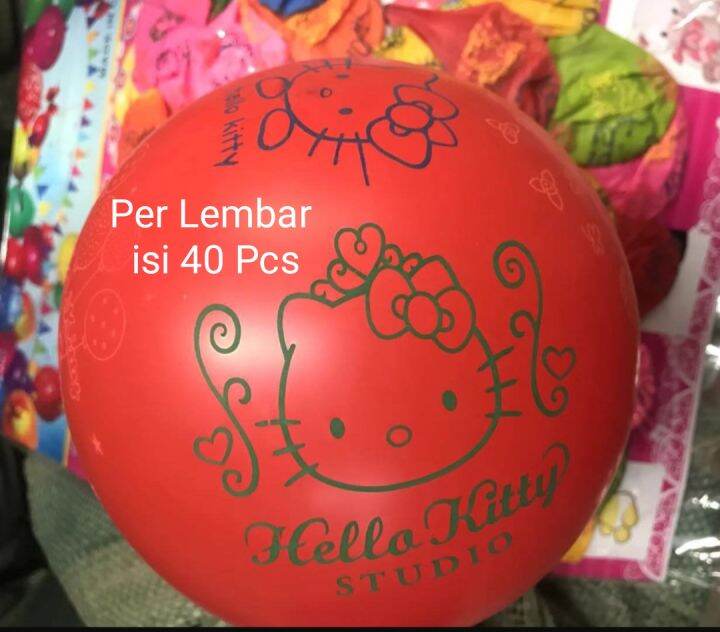 ( isi 40 ) Balon Helokiti Per Lembar isi 40 Pcs Balon Motif | Lazada ...
