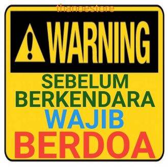 sticker stiker warning sebelum berkendara wajib berdoa murah | Lazada ...