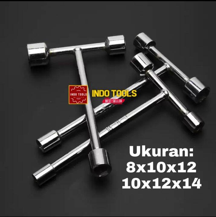 kunci sock T 3 SISI SOK T 8 10 12 MMKunci Sok T 3 Way Shock Sock Chrome Vanadium | Lazada Indonesia