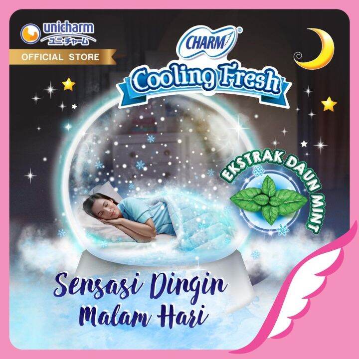 Charm Pembalut Cooling Fresh Night 35cm 8 pads - 3 Packs | Lazada Indonesia