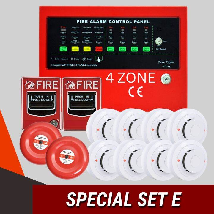 [รับประกัน 1 ปี] Asenware FCP 4 zone, Alarm bell 6" กระดิ่ง 2 ตัว ...