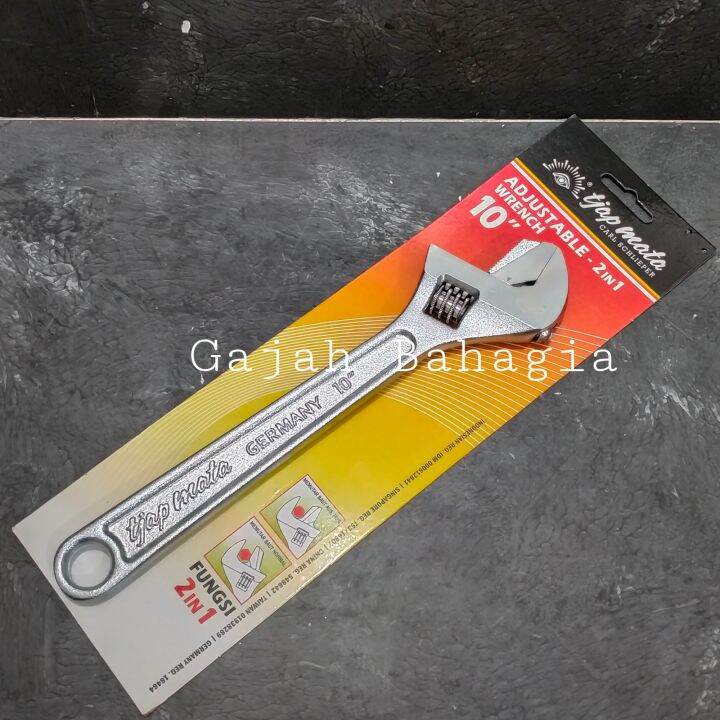 Kunci inggris 10 inch Tjap Mata 2 fungsi kunci pipa 10" Cap Mata ...