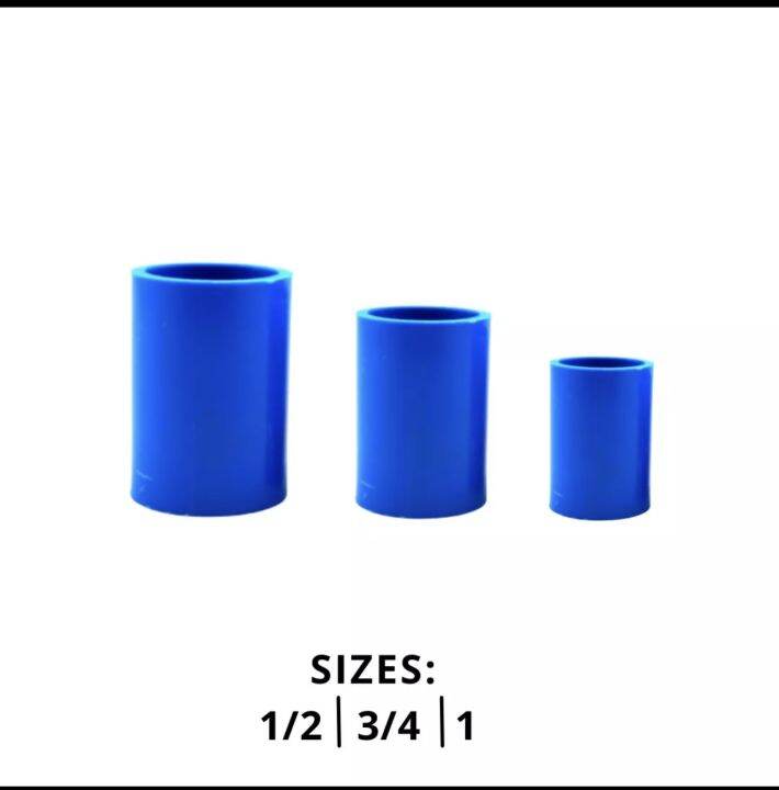 Pvc fittings blue coupling available 1/2 , 3/4, 1 | Lazada PH