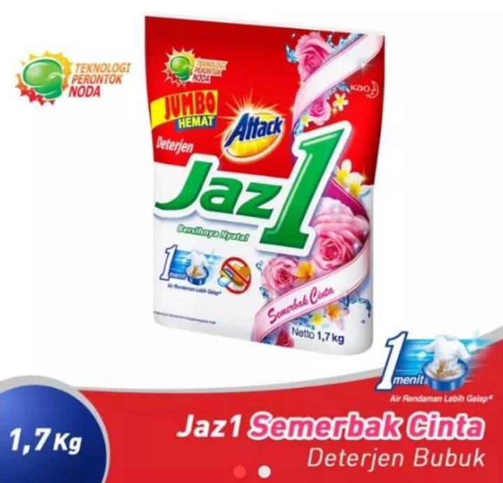 Detergent Bubuk Attack Jazz 1 Jumbo 1.7 Kg / Kemasan baru 1.6 Kg | Lazada Indonesia