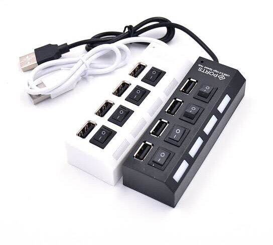 COD! 10CM High Speed 4 Port External Multi Expansion Hub with ON / OFF ...