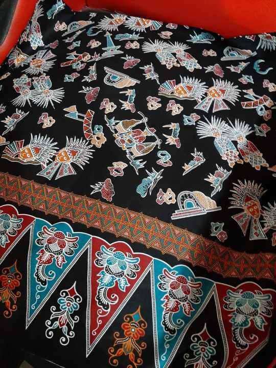 Kain Batik Ondel Ondel Betawi Meteran / Bahan Katun Batik Ondel Khas ...