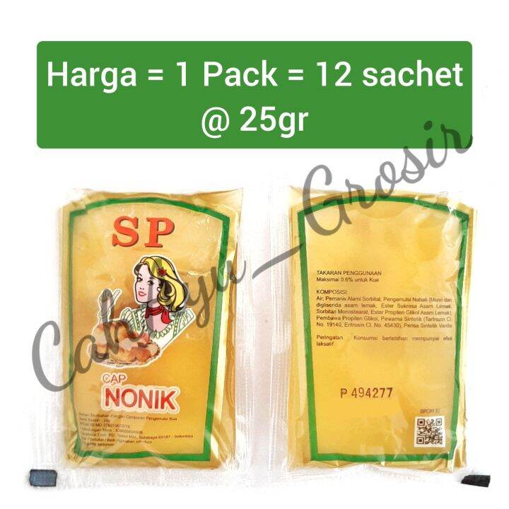 SP cap Nonik 25gr (1 Pack = 12 sachet) - Pengembang Pelembut Emulsifier ...