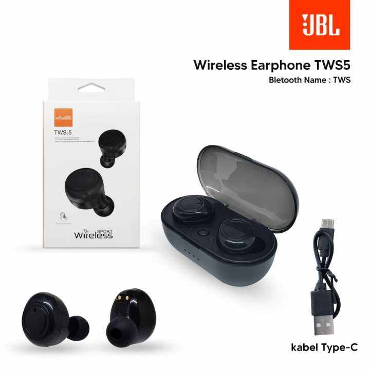 HANDSFREE TWS 5 HEADSET BLUETOOTH HANSFREE TWS 5 | Lazada Indonesia