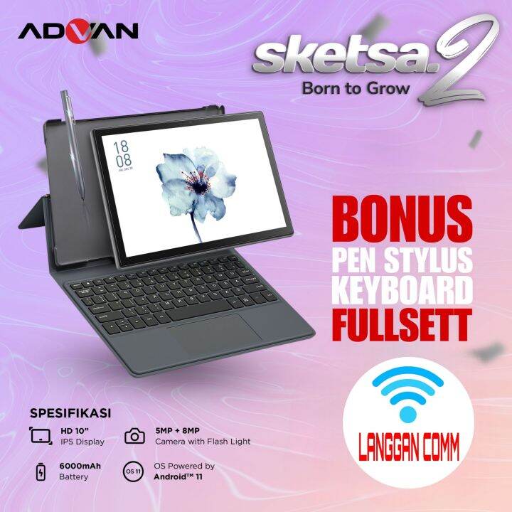 Tablet Sketsa 2 Fullsett Pen dan Keyboard Advan Tab Sketsa2 10 inch RAM ...