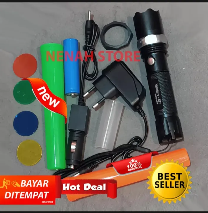 Senter LED SWAT Super Terang Hingga 500 meter | Lazada Indonesia