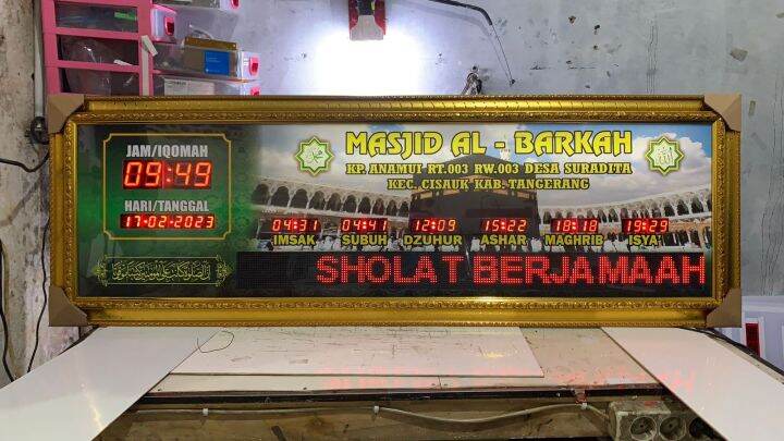 Jam Digital Masjid Jadwal Waktu Sholat Timer Adzan Iqomah Garansi Resmi ...