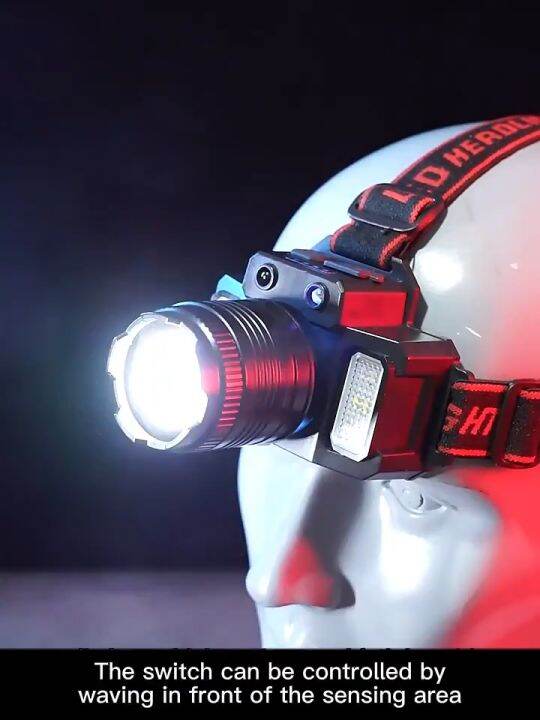 Senter Kepala LED Outdoor Headlamp 5000 Lumens Super Terang Dengan Sensor Gerak Anti Air Bisa ...