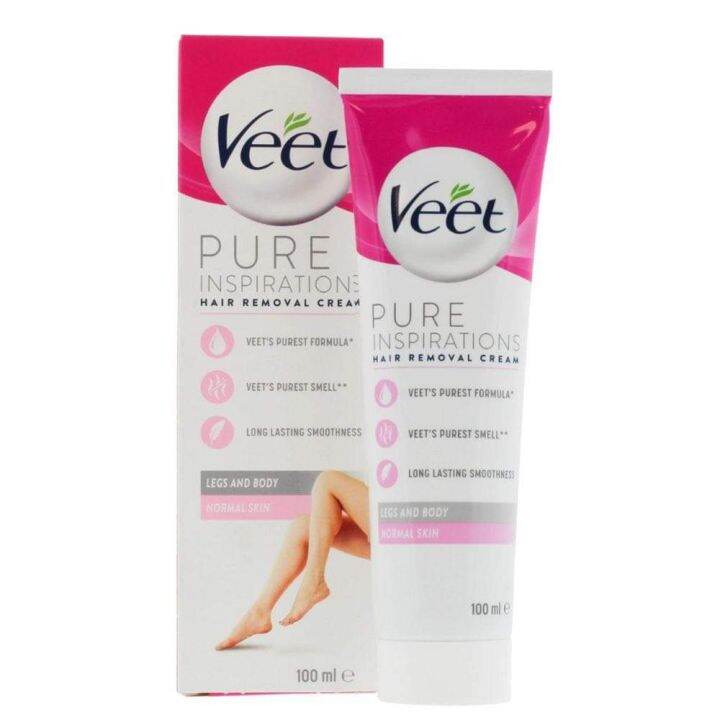 Veet PURE INSPIRATIONS HAIR REMOVAL CREAM 100 ml ครีมกำจัดขน หลอดใหญ่ ...