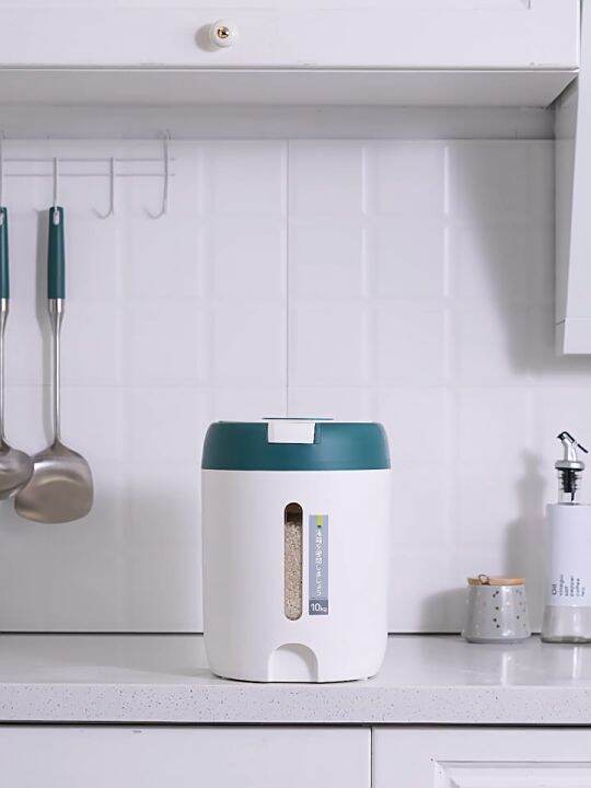 10KG Rice Dispenser Rice storage box nano barrel insect-proof moisture ...