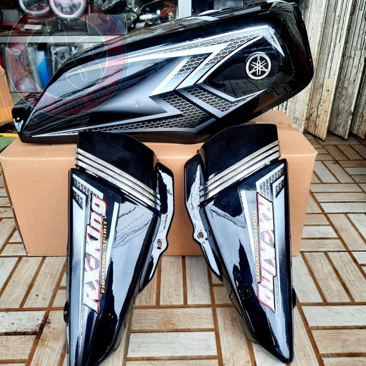 TANGKI RX KING 2004 HITAM LIS SILVER LENGKAP BOX AKI DAN EMBLEM GARPUTA ...