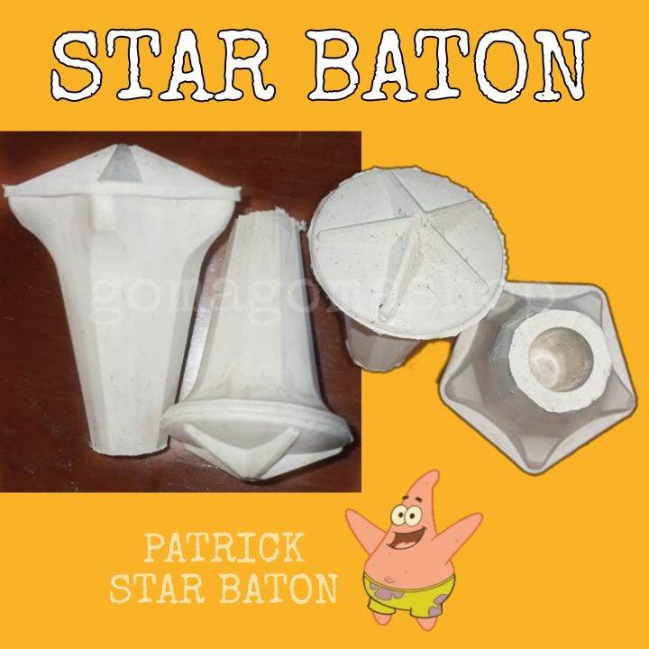 MAJORETTE NEW STAR BATON / PATRICK STAR BATON RUBBER TIP AND BALL NEW ...