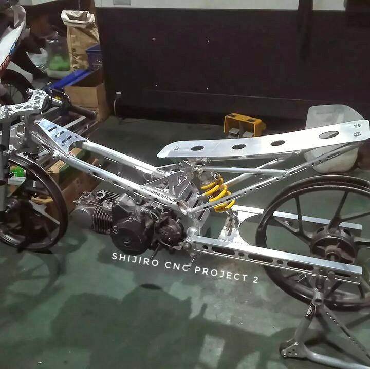 Rangka Frame Dragbike Full Set Sleep Engine Wave, Supra X, Karisma 125 ...