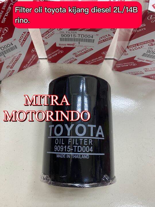 Filter oli/oil filter toyota kijang diesel 2L/rino 14B 90915-TD004 ...
