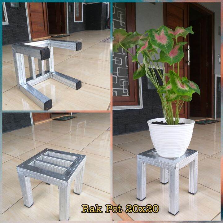 Rak pot standing pot baja ringan kursi tanaman | Lazada Indonesia