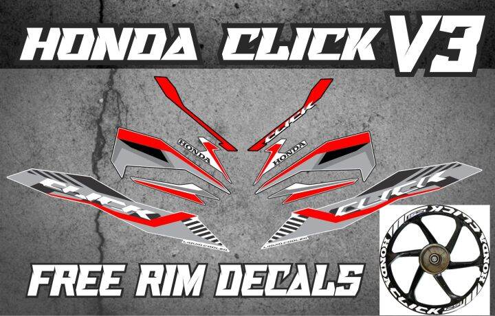 Honda Click 125i v3 stock decals 2023 | Lazada PH