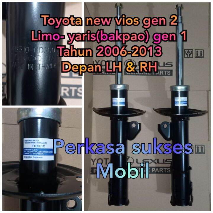 shockbreaker shock absorber toyota new vios 2 limo/yaris bakpao gen 1 depan tahun 2006-2013 ...
