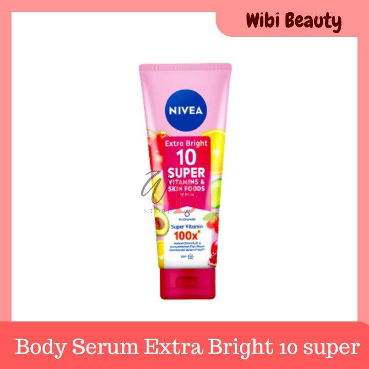 Nivea Extra Bright 10 Super Vitamins & Skin Foods Serum - 180ml Hand ...