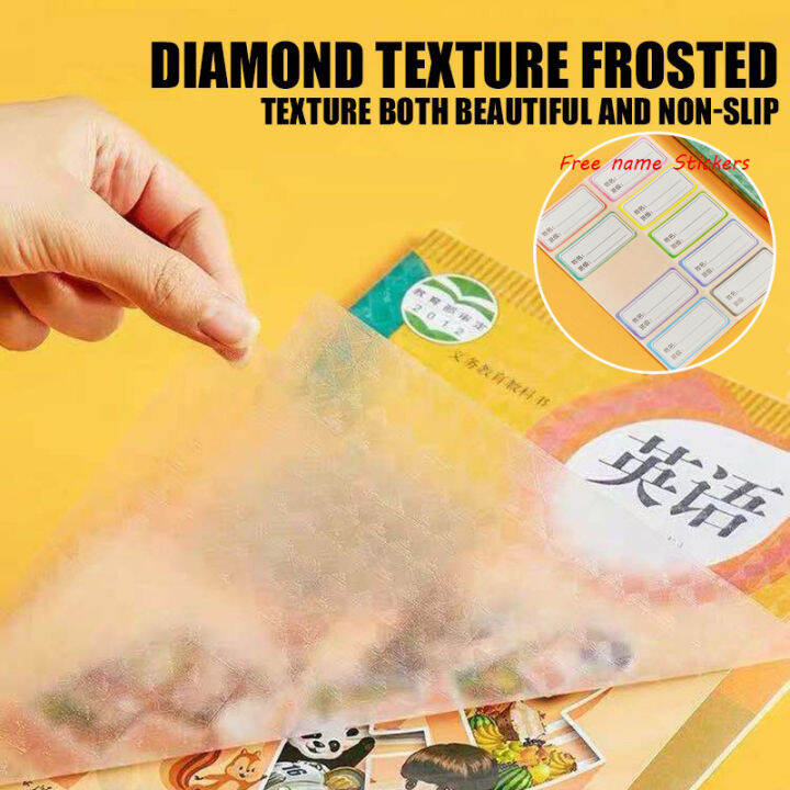 10 Sheets Book Cover Transparent Self-adhesive Frosted Book Film ...