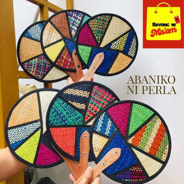 Abaniko ni Perla || Handmade || Colorful & Native Designs || Bayong ni ...