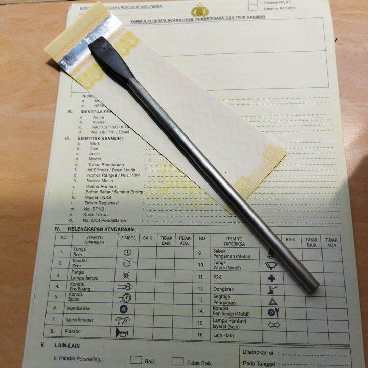 Pensil Gesek Kertas Stiker Cek Fisik Kendaraan Mobil Motor Samsat ...