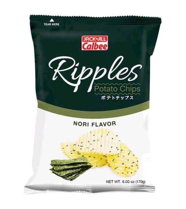 Jack 'n Jill Calbee Ripples Potato Chips Nori Flavor -170g | Lazada PH