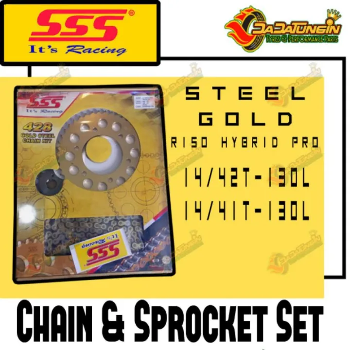 SSS Chain Set for Suzuki Raider 150/150fi Steel Gold(Gold) | Lazada PH