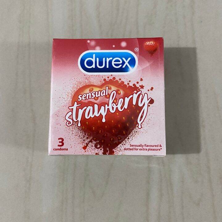 Durex Condom Sensual Strawberry 3 Condoms per Box | Lazada PH