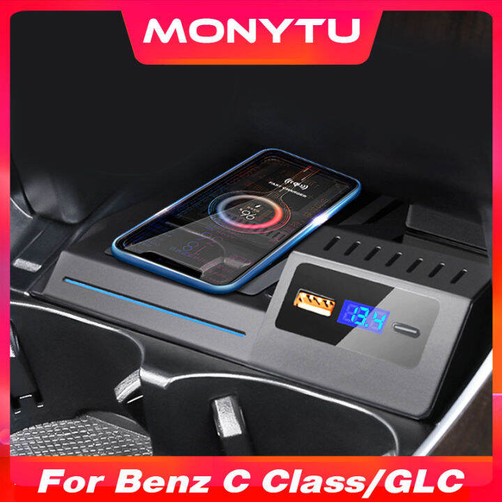 QI Car Wireless Charger 15W Fast Charging Phone Holder ,Center Console ...