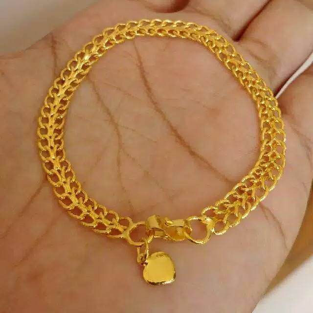 Gelang 2 Jalur Emas London LM 24K. Kadar 99,99%. | Lazada Indonesia