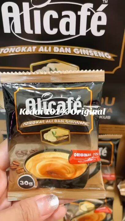 Alicafe Tongkat Ali & Ginseng Original 5 in 1 Coffee KOPI (30g X 20s ...