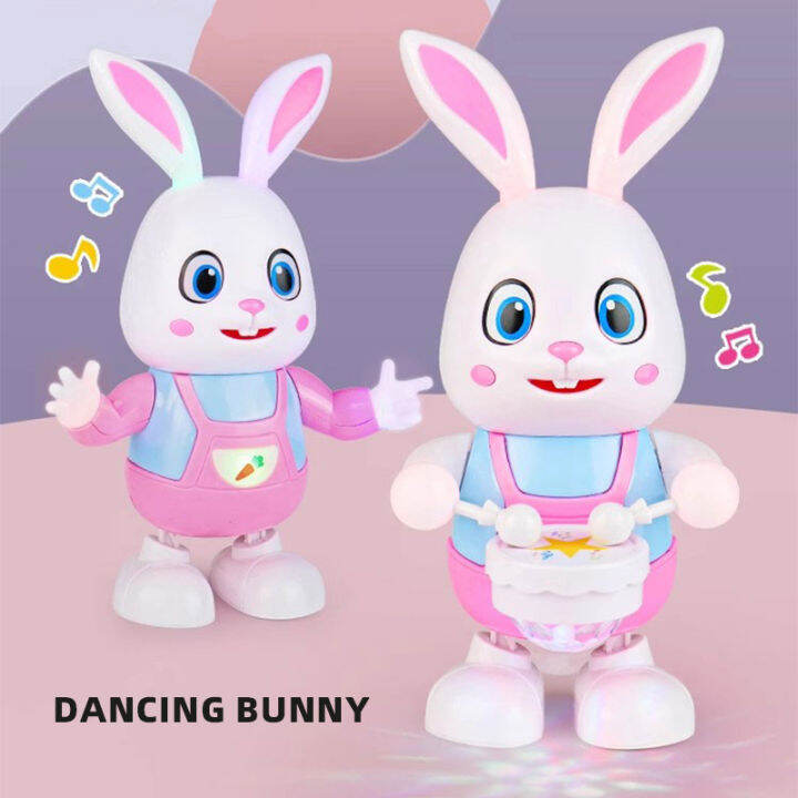 Children Electric Dancing Bunny Toy For Kids Got Light Sound Audio Can ...