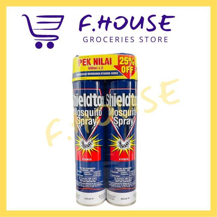 Shieldtox Mosquito Spray Aerosol (600ml X 2 ) | Lazada