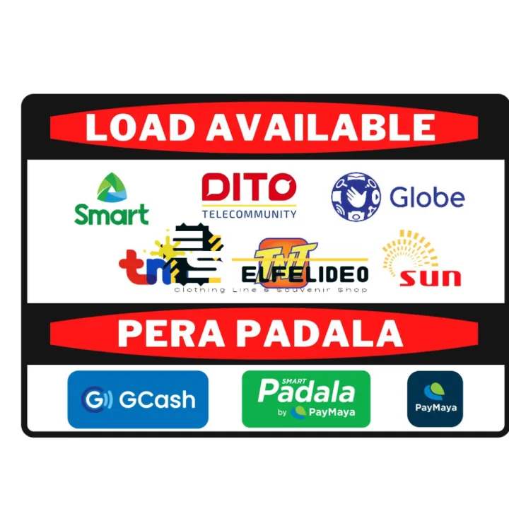 A4 size laminated signage, customized, gcash, maya, smart padala ...