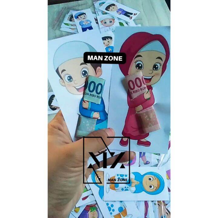 1 PACK 10 PCS Amplop Lebaran Peluk 2023 - Amplop Idul Fitri - Angpao Viral - Ampo Ampau Karakter ...