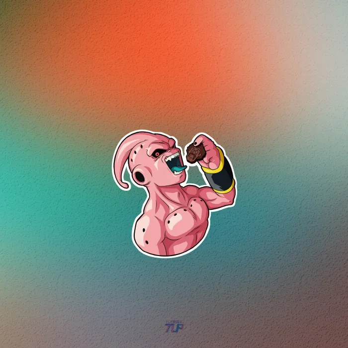 TLP Reflective Car Stickers Dragon Ball DB Devil Buou Candy Satan Anime ...