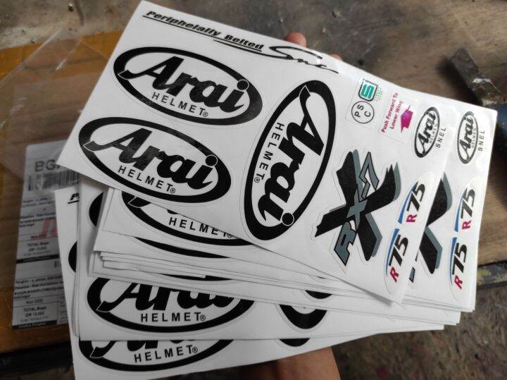 sticker logo set arai rx7x | Lazada Indonesia