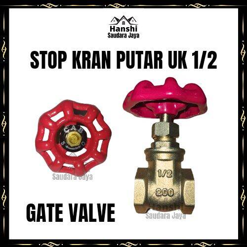 Gate Valve Kuningan 1/2 Inch - Stop Kran Putar Kuningan | Lazada Indonesia