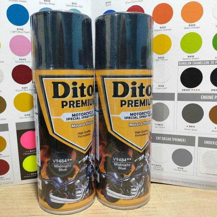 Pilok Cat Diton Premium Midnight Blue Biru Gelap V9484 9484 400cc Pilox ...