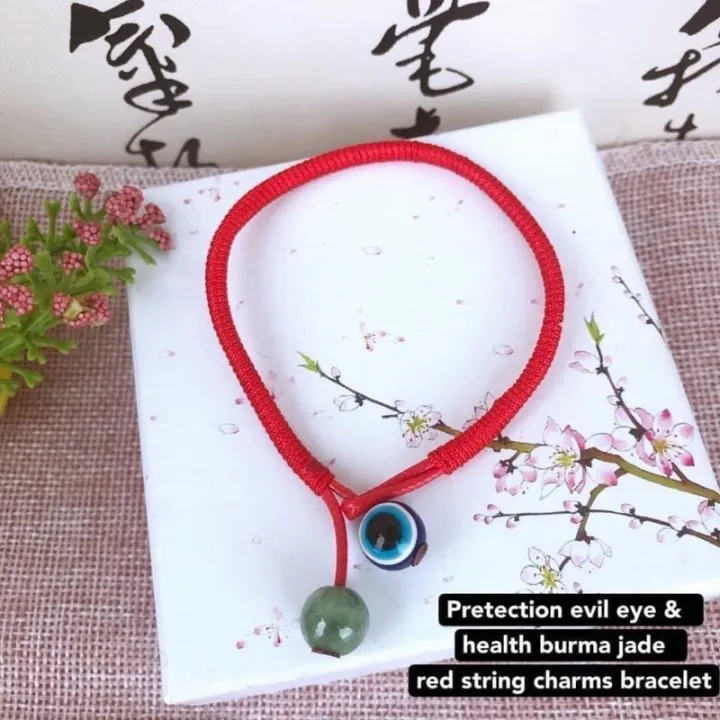 Evil eye & jade lucky red string Bracelet | Lazada PH